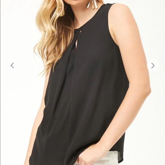 Forever 21 | Tops | Forever 2 Keyhole Overlay Top Black Small S Euc ...